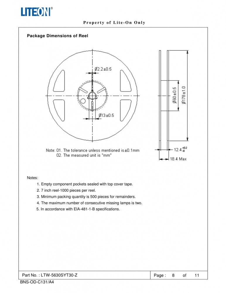 LTW-5630SYT30-Z datasheet page 9