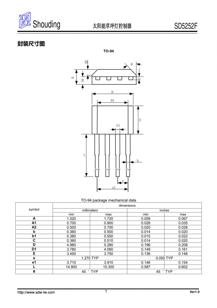 SD5252F technical document page 7