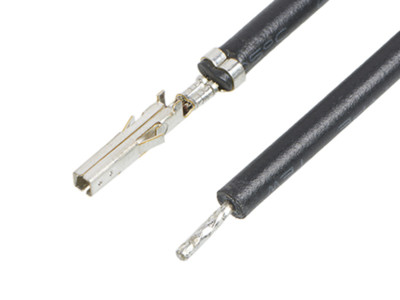 Pre-Crimped Lead Mini-Fit Jr. Female-to-Pigtail, Tin (Sn) Plating, 150.00mm Length, 16 AWG, Black for sale