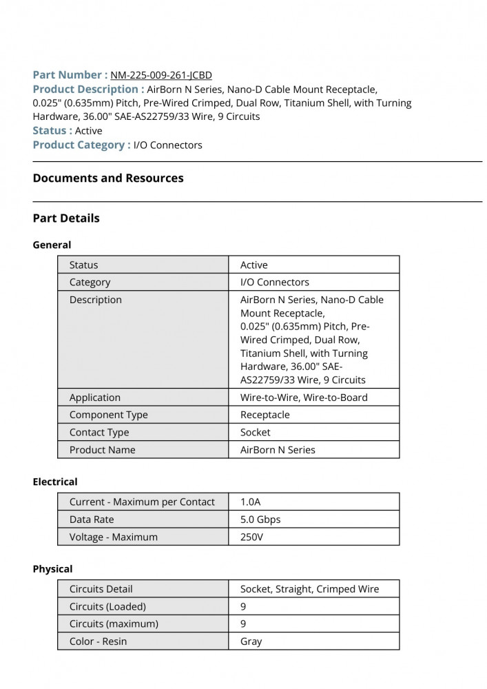 NM-225-009-261-JCBD technical document page 1