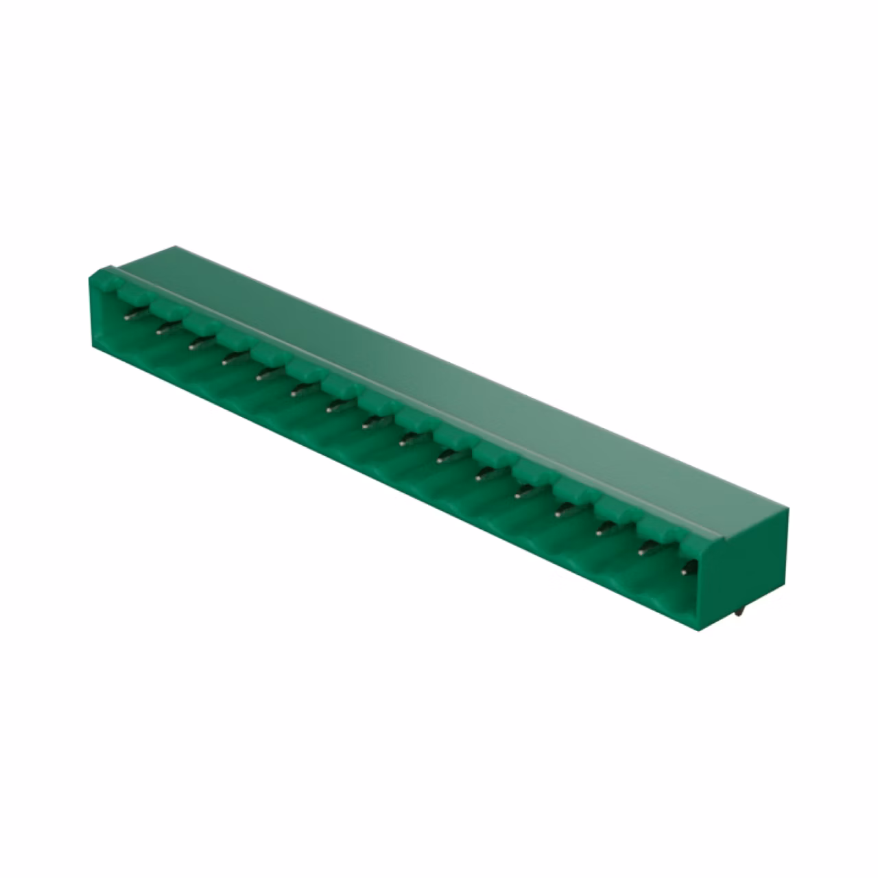 5.08mm Pitch Eurostyle Right-Angle PCB Header, Green Housing, 16 Circuits for sale