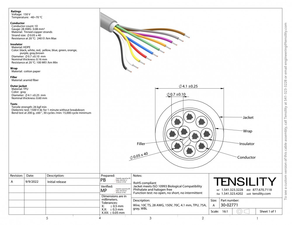 Tensility International 30-02771 product drawing preview