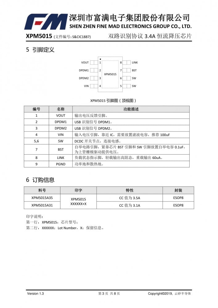 XPM5015A35 datasheet page 3