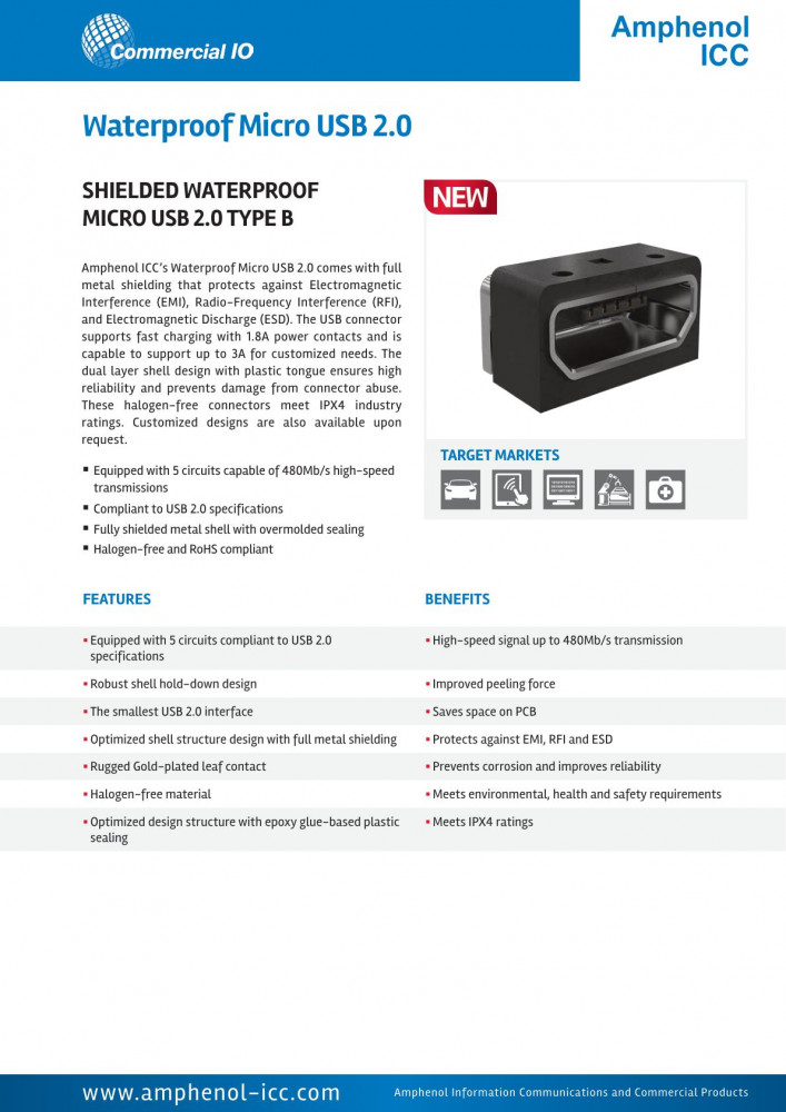 Amphenol GMCBA058211230HHR technical document page 1