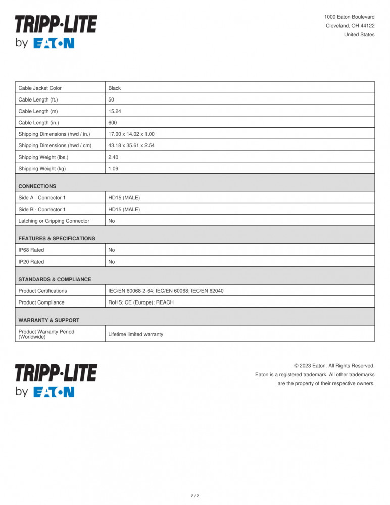 P502-050 technical document page 2