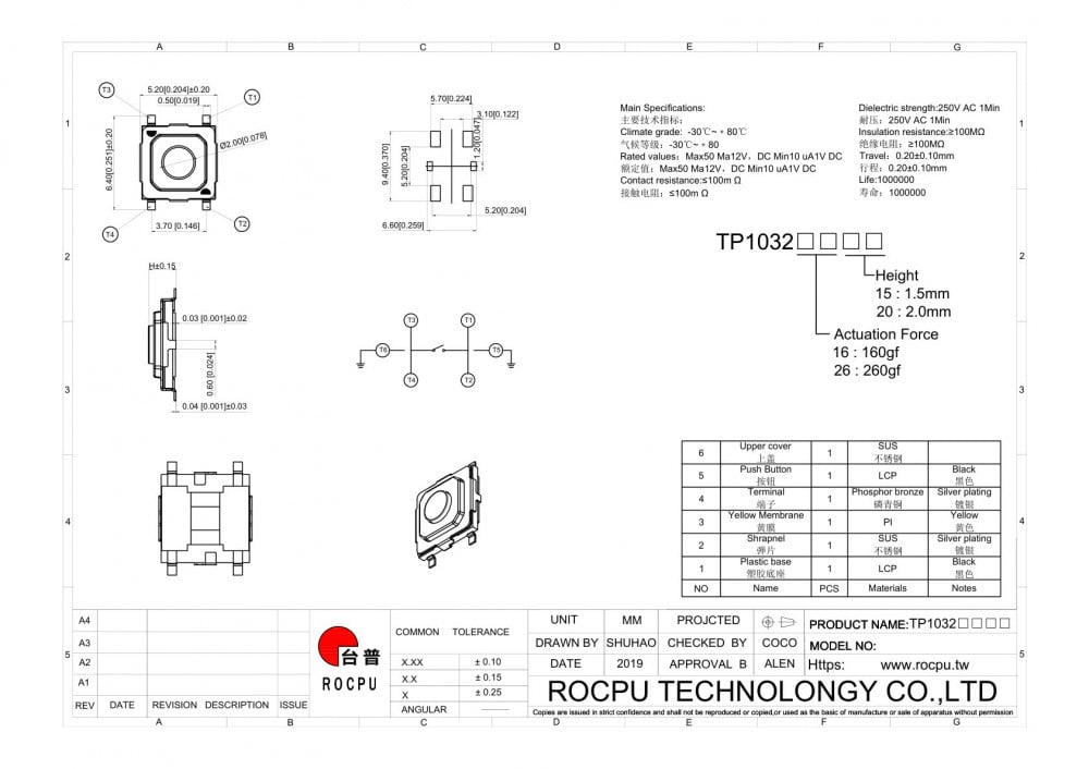 ROCPU TP10322620 technical document page 1