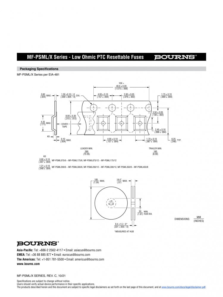 BOURNS MF-PSML series datasheet page 6