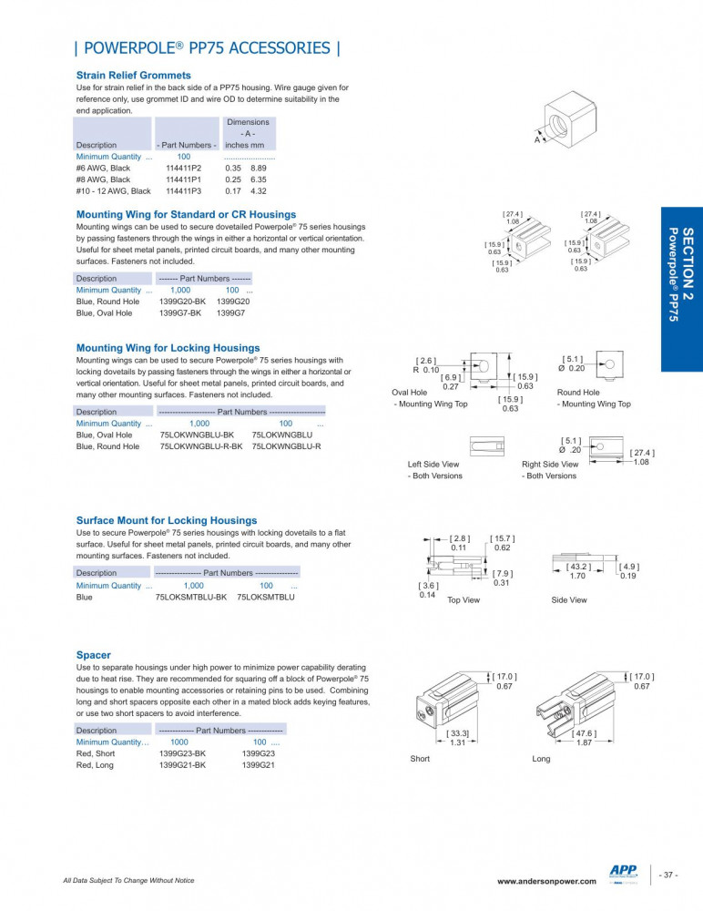 Anderson Power PP75 documentation page 6