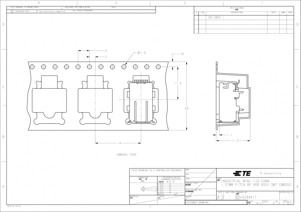 TE Connectivity drawing page 3