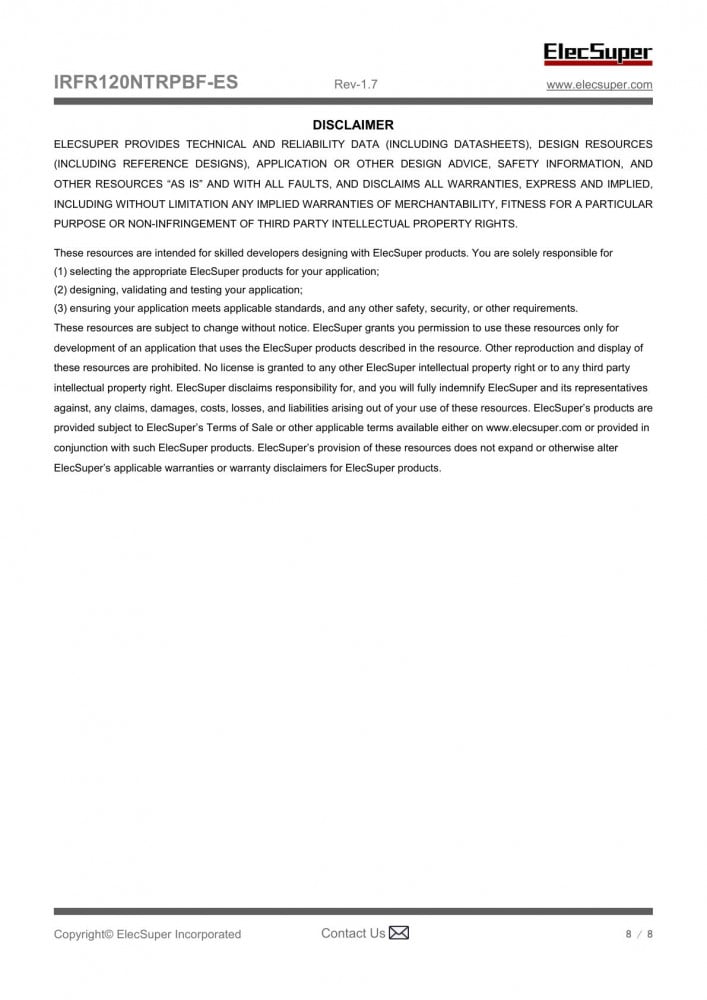 IRFR120NTRPBF-ES datasheet page 8