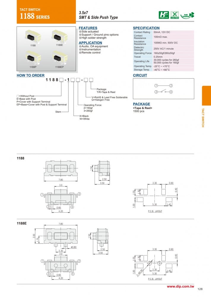 Diptronics 1188E-1K2-V-T/R datasheet page 1