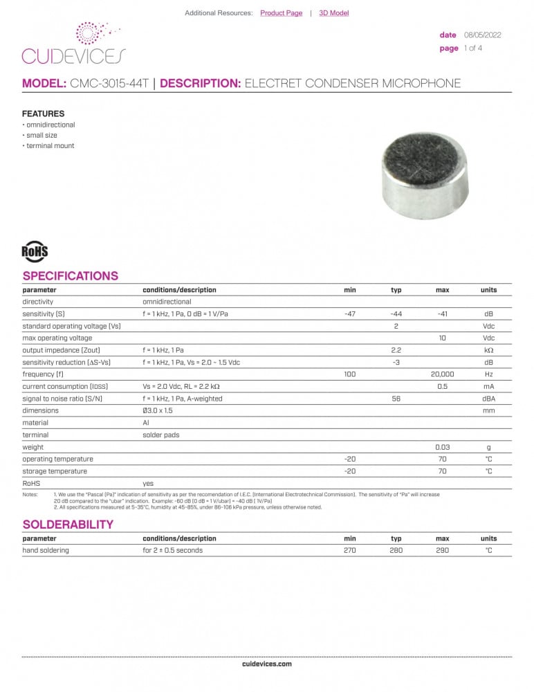 CMC-3015-44T datasheet page 1