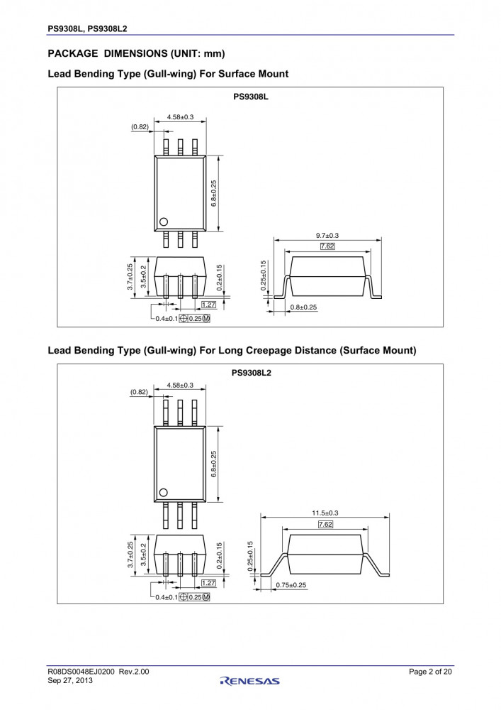 PS9308L2-V-AX datasheet page 2