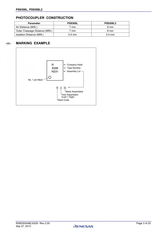 PS9308L2-V-AX datasheet page 3