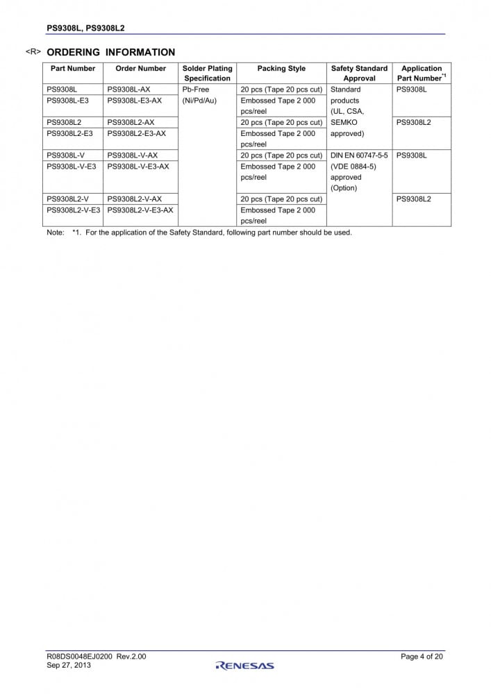 PS9308L2-V-AX datasheet page 4