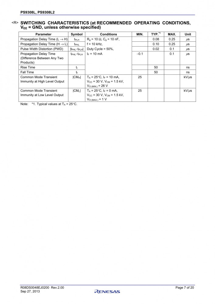 PS9308L2-V-AX datasheet page 7