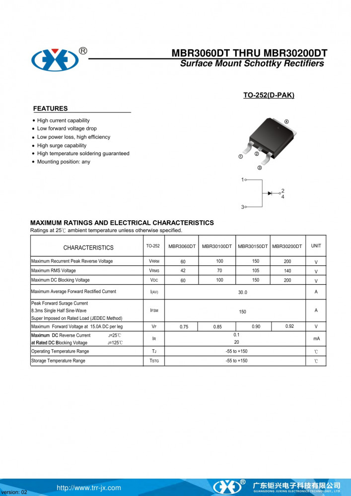 MBR30200DT datasheet page 1