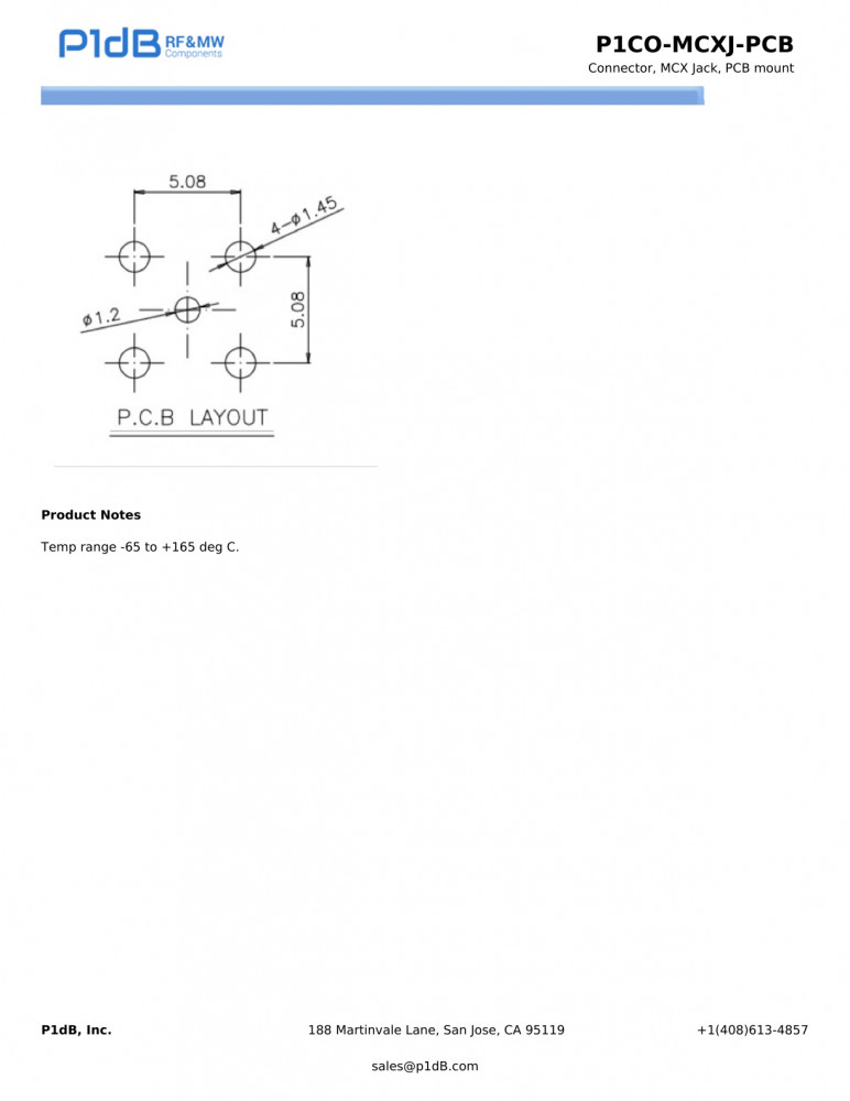 P1CO-MCXJ-PCB technical drawing reference