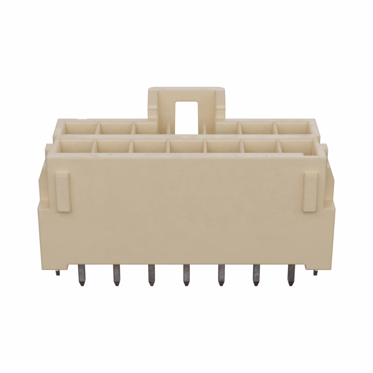 Ultra-Fit Vertical Header, 3.50mm Pitch, Dual Row, 14 Circuits, with Solder Clips, Tin (Sn) Plating, Natural, Glow-Wire Capable, Embossed Tape on Reel for sale