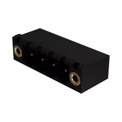 5.00mm Pitch Eurostyle Right-Angle PCB Header, with Threaded Retention Inserts, 4 Circuits for sale