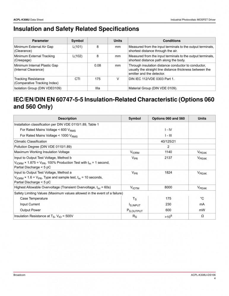 ACPL-K308U datasheet page 4