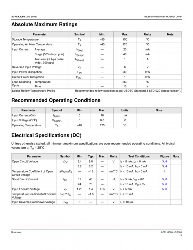 ACPL-K308U datasheet page 5
