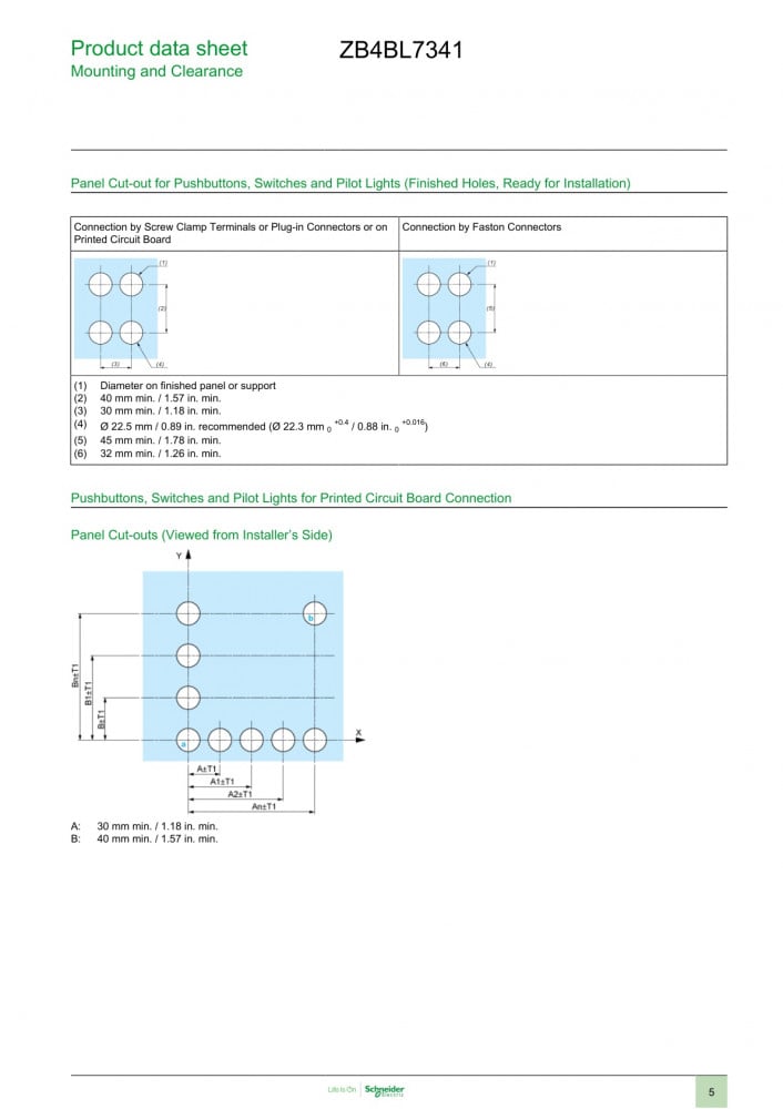 ZB4BL7341 product documentation page 5