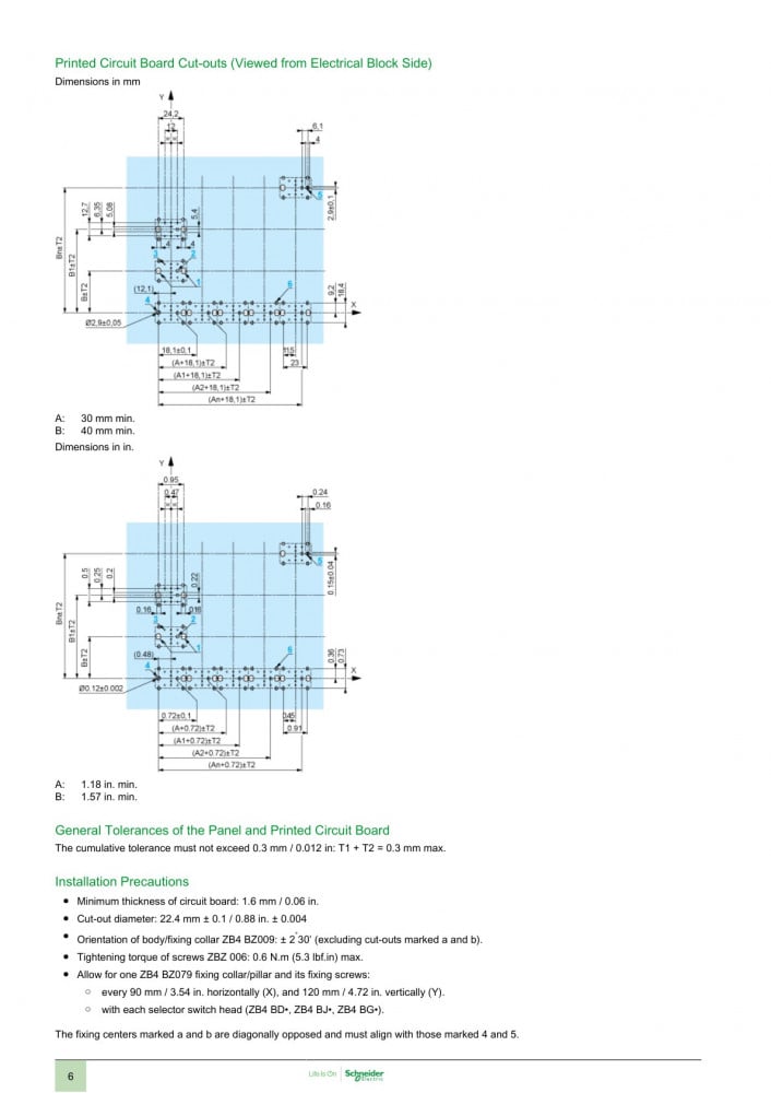 ZB4BL7341 product documentation page 6