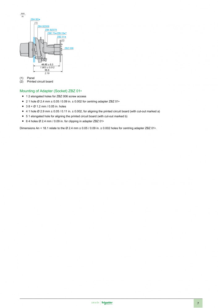 ZB4BL7341 product documentation page 7
