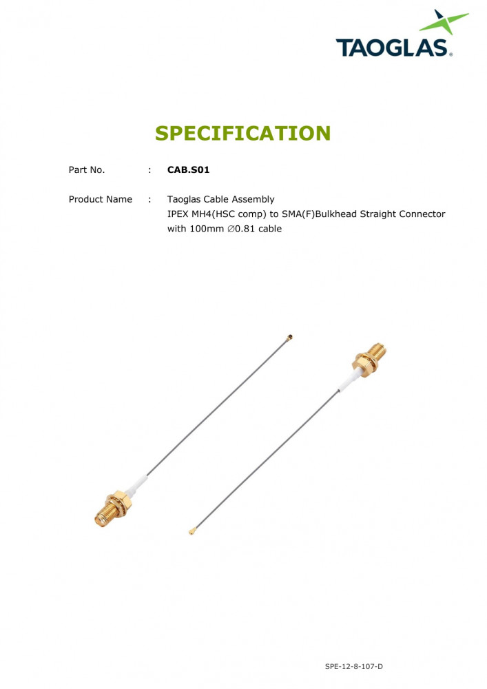 CAB.S01 technical document page 1