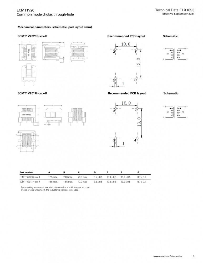 EATON ECMT1V2017H-200-R datasheet page 3