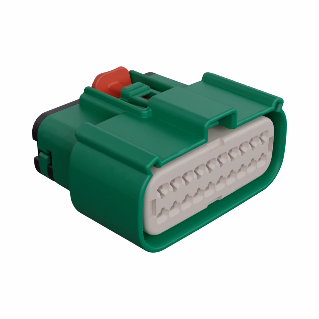 MX150 Mat-Sealed Female Connector Assembly, Dual Row, 20 Circuits, Keying Option D, with Connector Position Assurance, Green; For USCAR Compliance, Use Alternate Part Number: 334722063 for sale