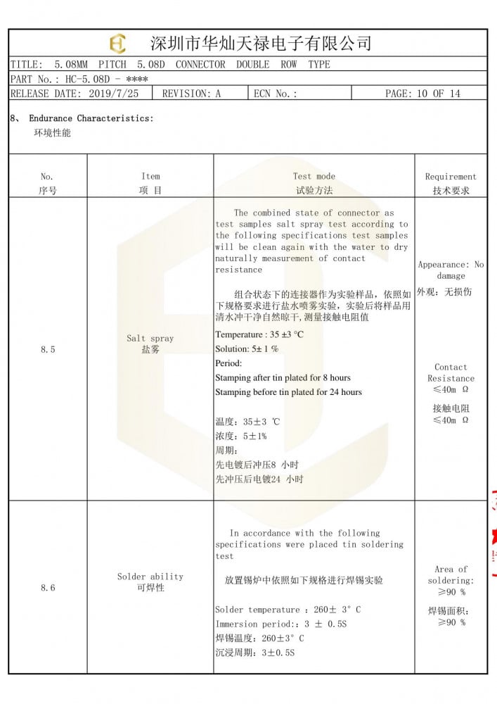 HCTL HC-5.08D specification page 10