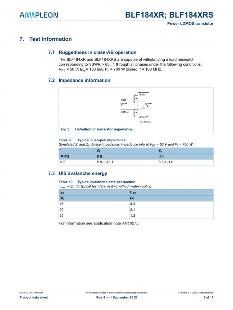 BLF184XRSU datasheet page 5