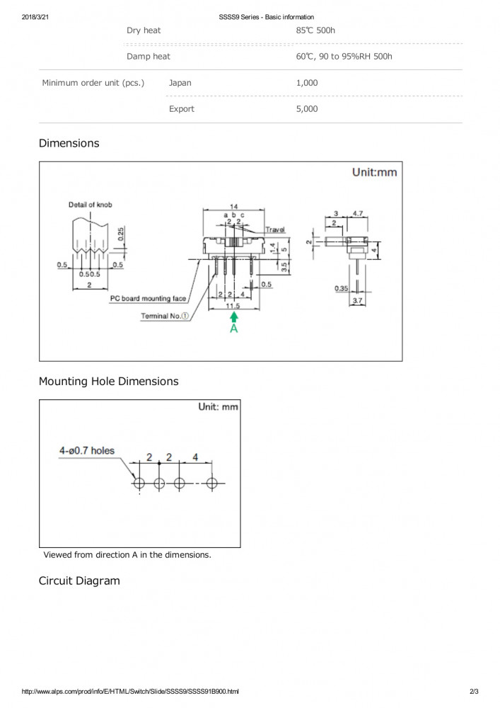 SSSS91B900 mounting hole dimensions