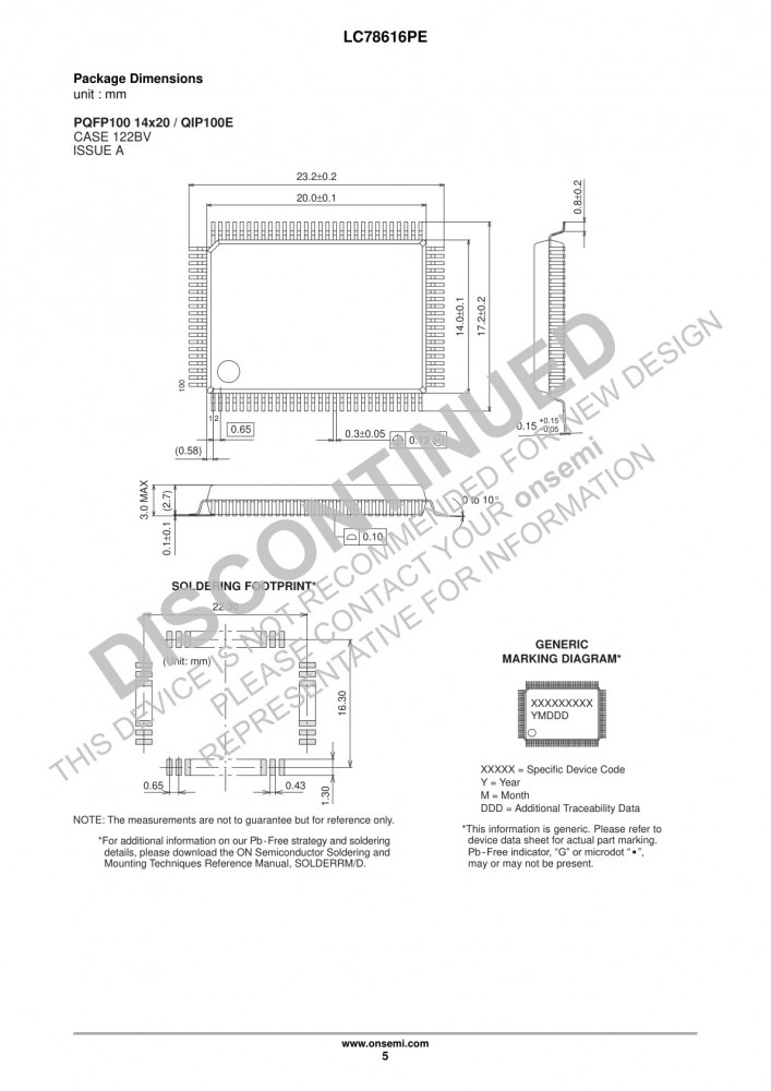 LC78616PE datasheet page 6