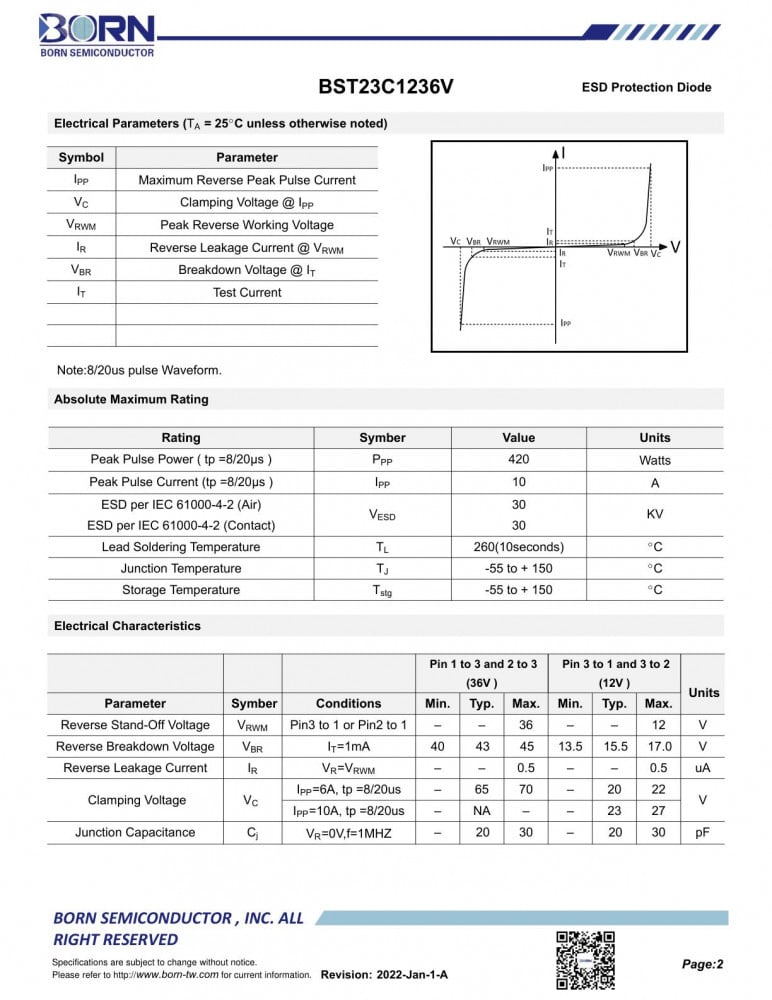BST23C1236V datasheet page 2