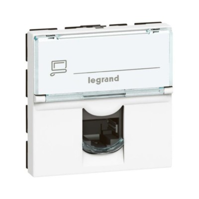 Mosaic™ - RJ45 socket category 6 FTP 2 modules white for sale