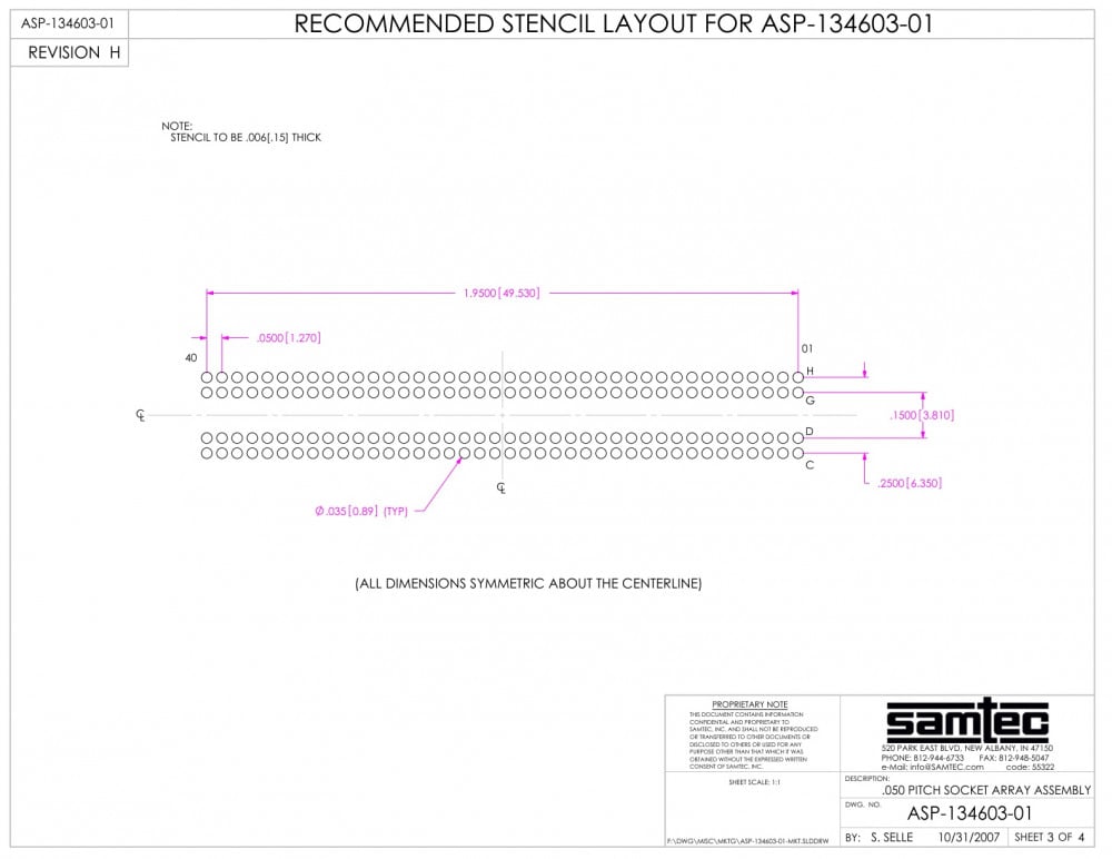 ASP-134603-01 stencil layout page