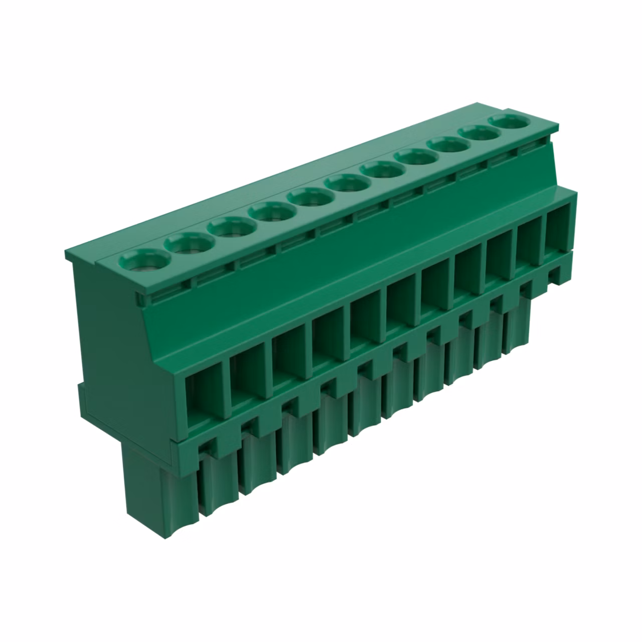 3.50mm Pitch Eurostyle Vertical Plug, with Standard Imprinting, Rear Wire Entry, Green Housing, 11 Circuits for sale