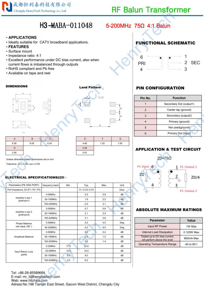H3-MABA-011048 datasheet page 1