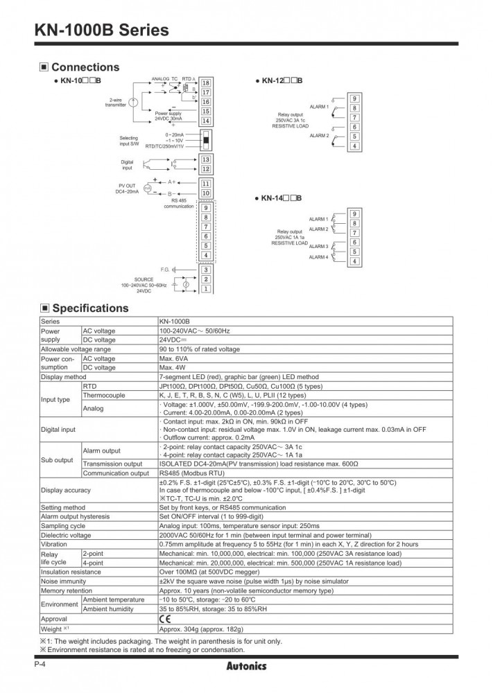 KN-1000 Series document page 2