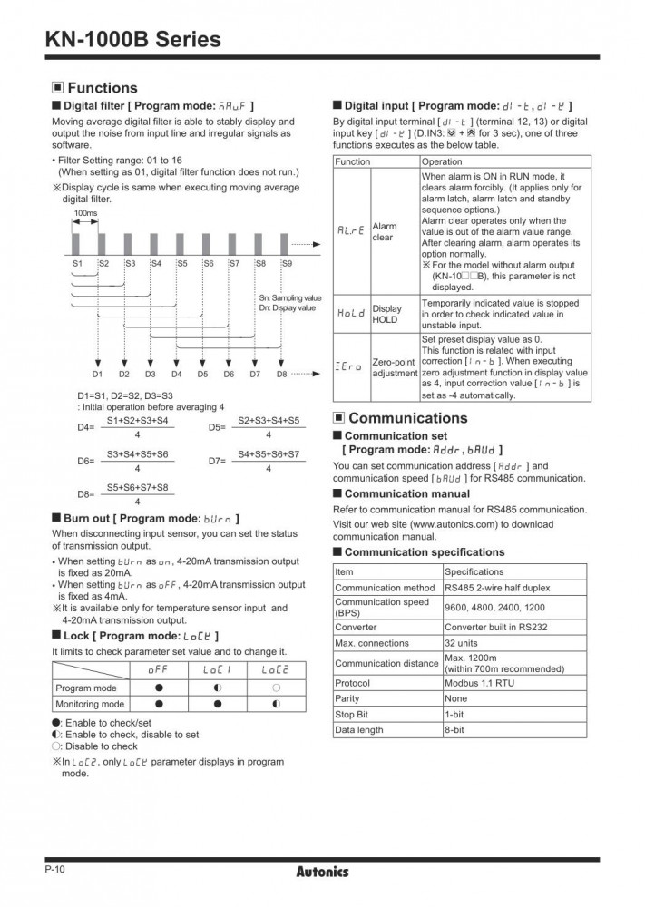 KN-1000 Series document page 8
