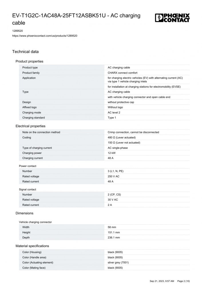 Phoenix Contact 1289520 technical document page 2