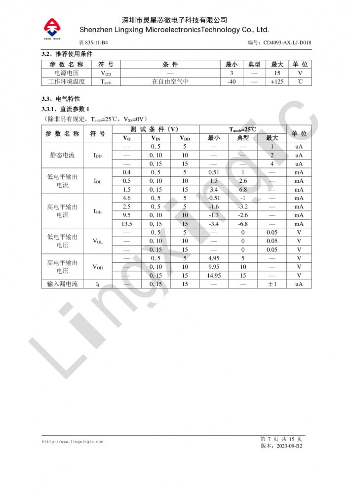 CD4093 datasheet page 7