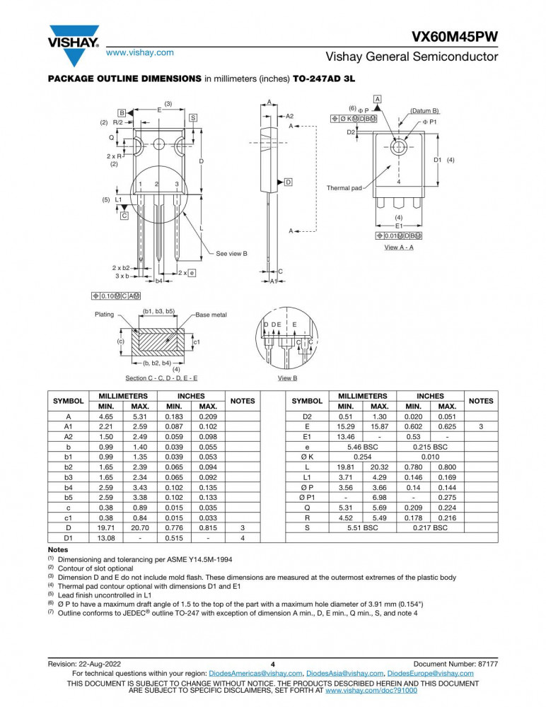 VX60M45PW technical document page 4