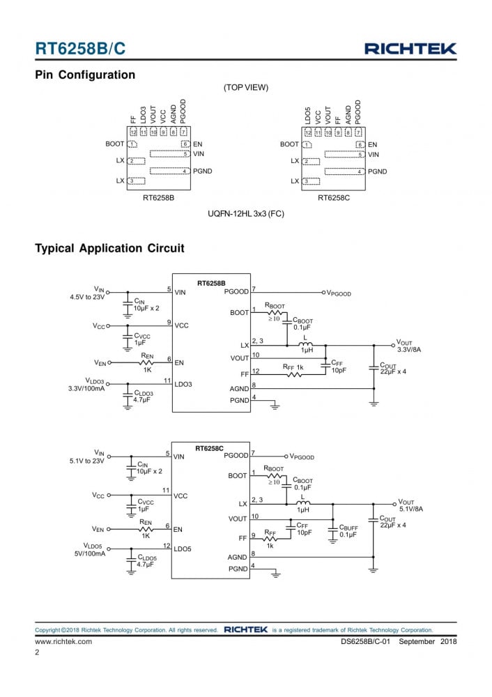RT6258B datasheet page 2