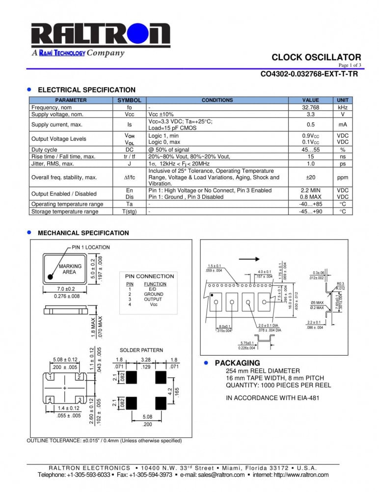 CO4302 technical document page 1