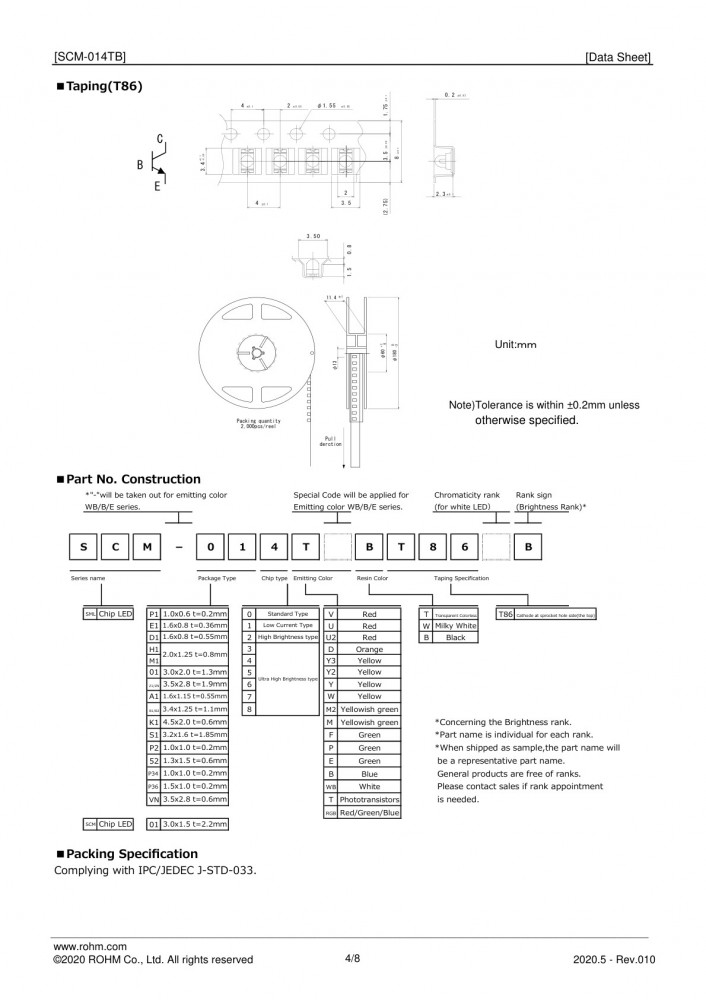 SCM-014TBT86 technical document page 4