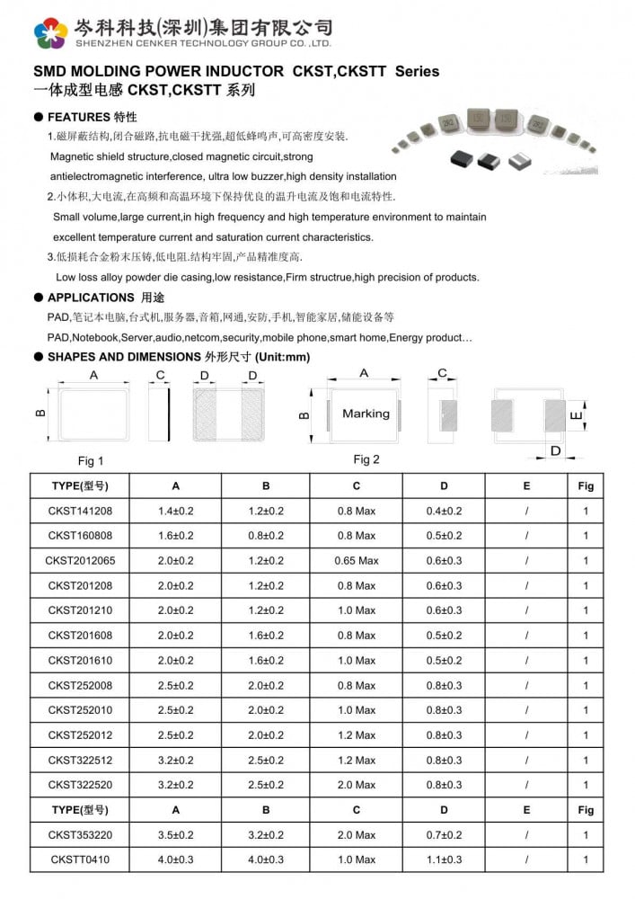 CENKER CKST datasheet page 1